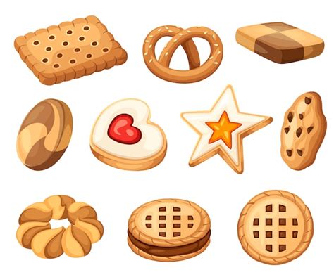 쿠키 일러스트 프리미엄 벡터