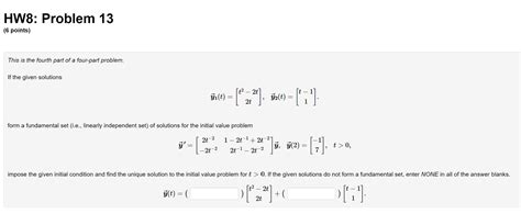 Solved HW Problem Points This Is The Fourth Part Of Chegg Com