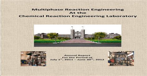 Pdf Multiphase Reaction Engineering At The Chemical Reaction
