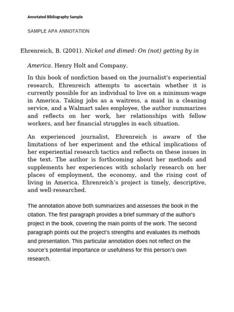 Sample Apa Annotation Pdf