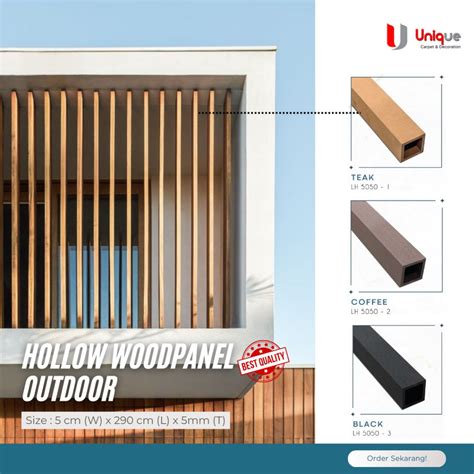 Jual Wpc Hollow Panel Kisi Partisi Holo Paritisi Fasad Outdoor