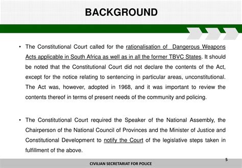 Ppt The Dangerous Weapons Bill Regulating Possession And Use Of