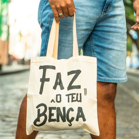 Bolsa Ecológica Faz o teu bença Ecobag Criativa de frases e