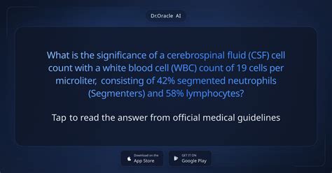 What Is The Significance Of A Cerebrospinal Fluid Csf Cell Count With