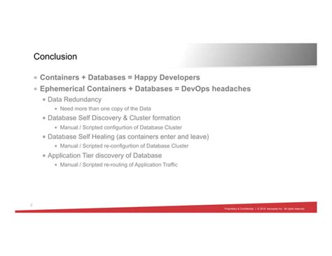 using databases and containers from development to deployment ppt