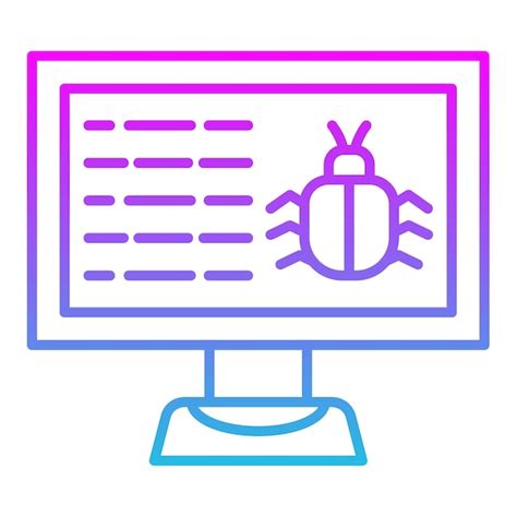Premium Vector A Computer Monitor With A Bug On The Screen And A