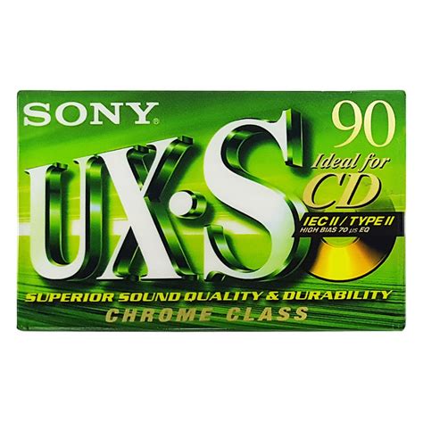 Sony Ux S90 Chrome Blank Audio Cassette Tapes Retro Style Media