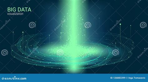 Abstract 3d Big Data Visualization Stock Vector Illustration Of