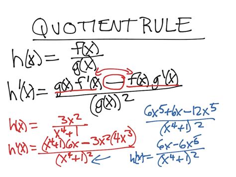 Product And Quotient Rule Math Calculus Derivatives And