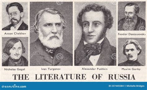Vintage Illustrations of the Literature of Russia Editorial Stock Image ...