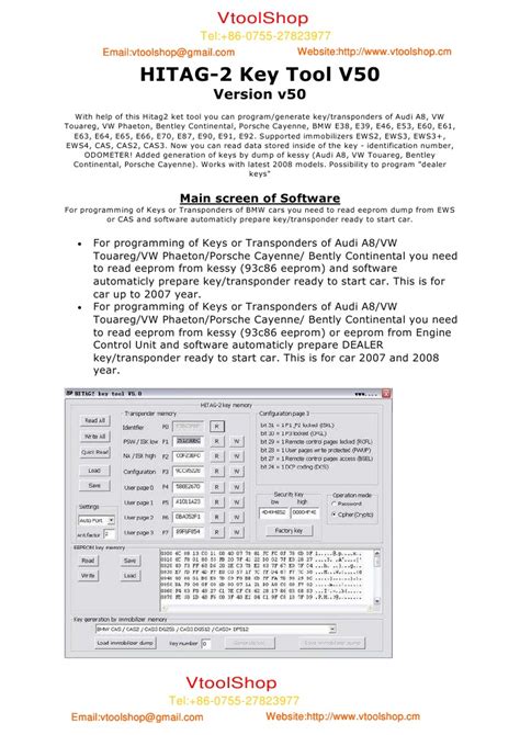 Information About The Hitag2 Key Tool 3 0 Volkswagen Luxury Brands Free 30 Day Trial Scribd