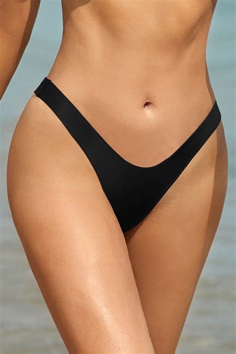 High V Cut Thong