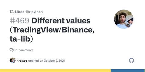 Different Values TradingView Binance Ta Lib Issue 469 TA Lib Ta