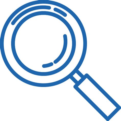 Magnifying Glass Generic Blue Icon