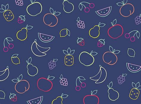 Premium Vector Mixed Fruit Pattern