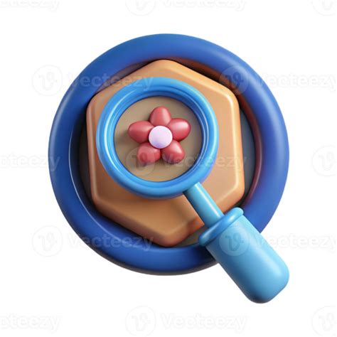 Vibrant Minimalist Quantum Computing Research Icon Cutout With Magnifying Glass High Resolution