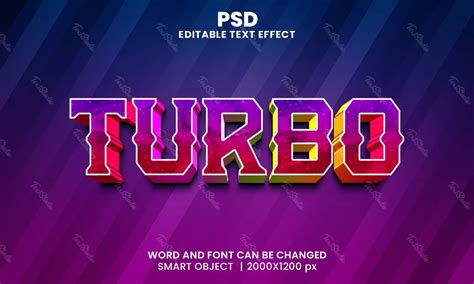 Turbo Text Effect Photoshop Premium Psd File