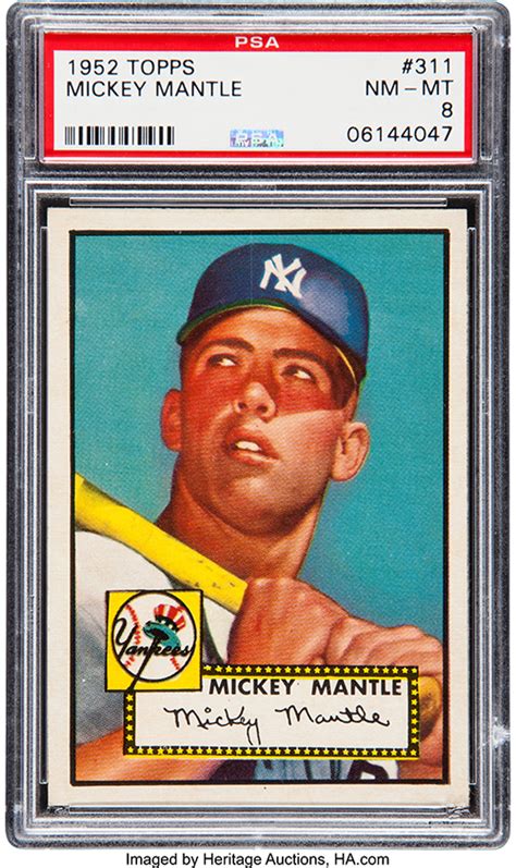 408K 1952 Topps Mickey Mantle Leads Heritage Auctions November Sale