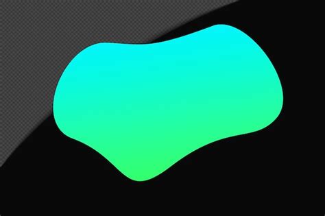premium psd abstract shape gradient element with green blue color template psd png design