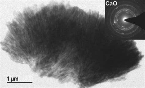 Tem Image And Diffraction Pattern From A Cao Agglomerate Discussion And Download Scientific