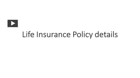 Ppt Life Insurance Policy Details Powerpoint Presentation Free To