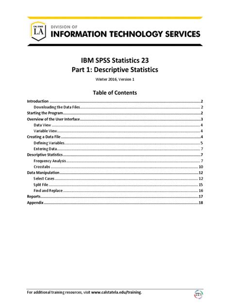 Ibm Spss Statistics 23 Part 1 Descriptive Statistics Pdf Spss Level Of Measurement