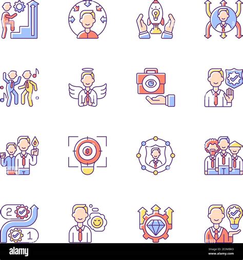 Core Values RGB Color Icons Set Stock Vector Image Art Alamy