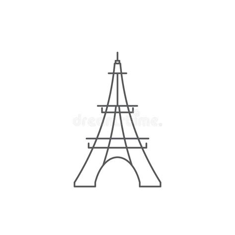Eiffel Tower Vector Icon Symbol Isolated On White Background Stock Vector Illustration Of City