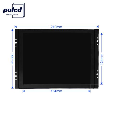 Polcd Customize 8 Inch IPS Panel Metal Case Industrial LCD Monitor Open Frame