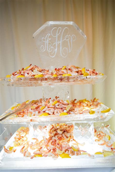 Food And Drink Photos Ice Sculpture With Cold Shrimp Inside Weddings