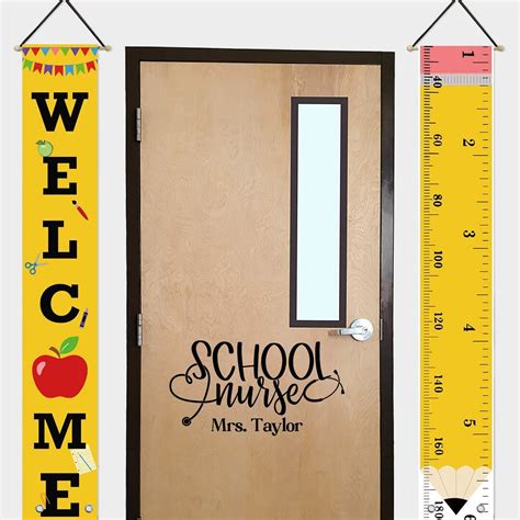 Personalized School Nurse Door Decal School Nurse Clinic Decal Window
