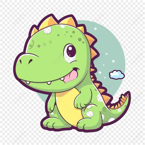 아이들을 위한 귀여운 아기 공룡 만화 벡터 드로잉 이미지 상표 Png 일러스트 무료 다운로드 Lovepik