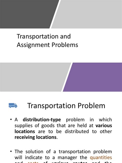 3transportation And Assignment Problem Pdf Applied Mathematics