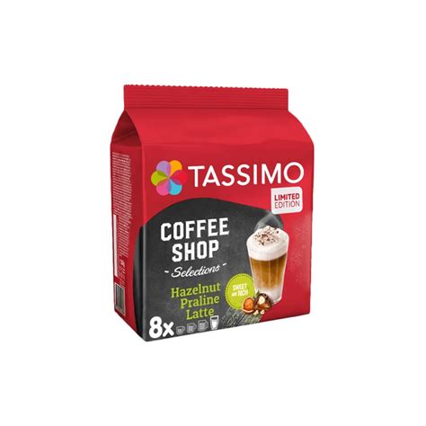Coffee Capsules Tassimo Hazelnut Praline Latte Limited Edition