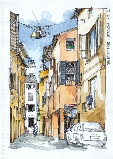 Enjoy These Cityscapes In The Form Of Urban Sketches 40 Beautiful