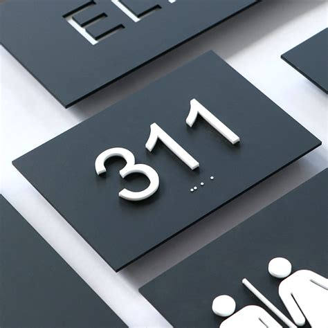 Acrylic Ada Braille Room Number Signs China Acrylic Ada Braille Room