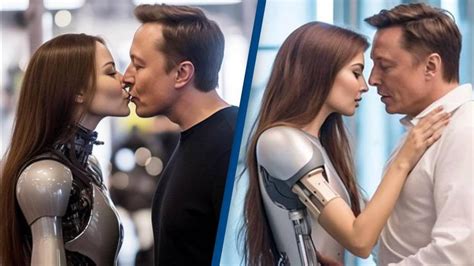 Bizarre Photo Of Elon Musk Kissing A Robot Is Leaving The Internet