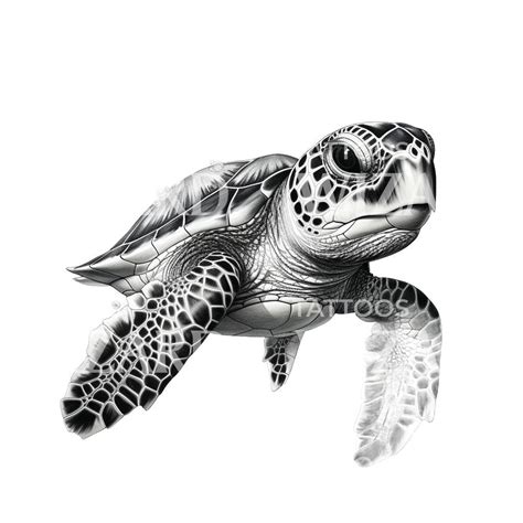 Black And Grey Sea Turtle Tattoo Design Tattoos Wizard Designs
