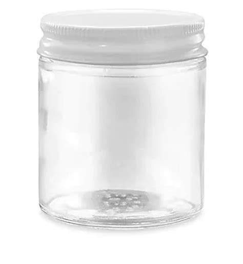 2 Oz Straight Sided Glass Jars Black Metal Lid 24case