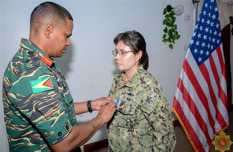 Gdf Honours Us Embassy Security Cooperation Chief Guyana Chronicle