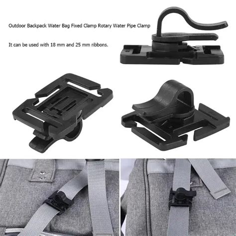 Outdoor Drinking Tube Plastic Clip Rotatable Molle Hydration Straw Tube