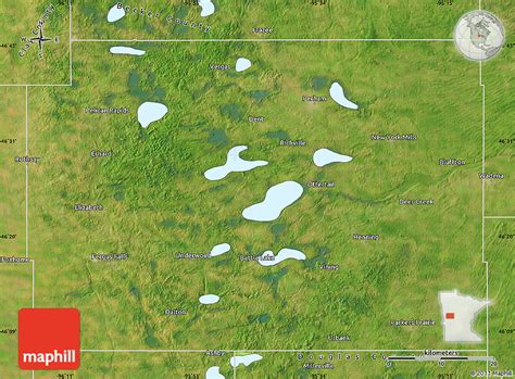 Satellite Map Of Otter Tail County