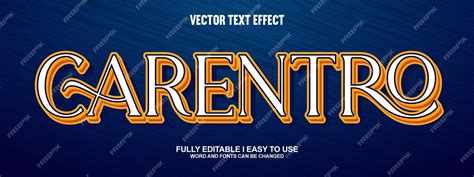 Carentro Fully Editable Font Vector Text Effect Premium Vector