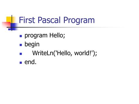 Ppt Learn Pascal Powerpoint Presentation Free Download Id3371488