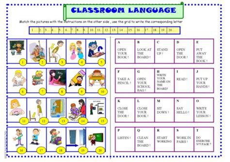 737 Classroom English Esl Worksheets Pdf And Doc