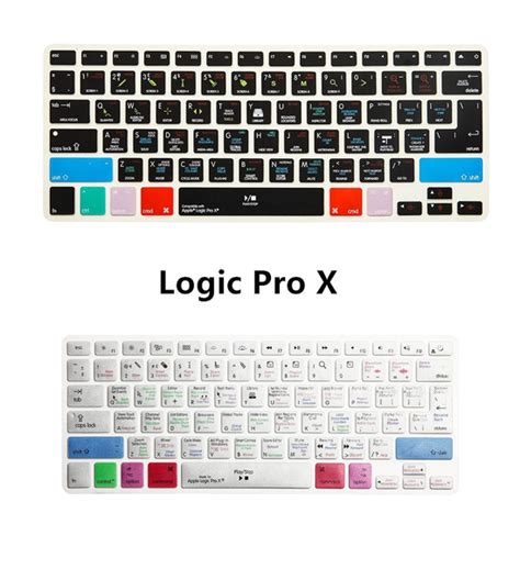 For Logic Pro X Functional Shortcuts Silicone Keyboard Cover Skin For All Macbook 13 15 17 Us Uk