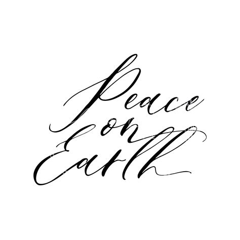 Elegant Peace On Earth Script For Christmas And Holidays Svg Png