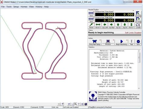 Omax Make Cam Software For This Experimental Research An Abrasive Download Scientific Diagram