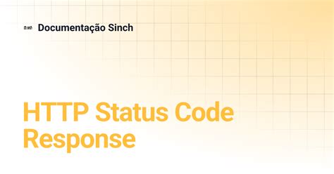 Status Code Response Documentação Sinch