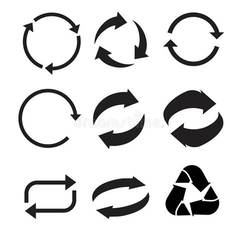 Circle Arrow Icon Refresh And Reload Arrow Icon Rotation Vector Arrows Set Vector